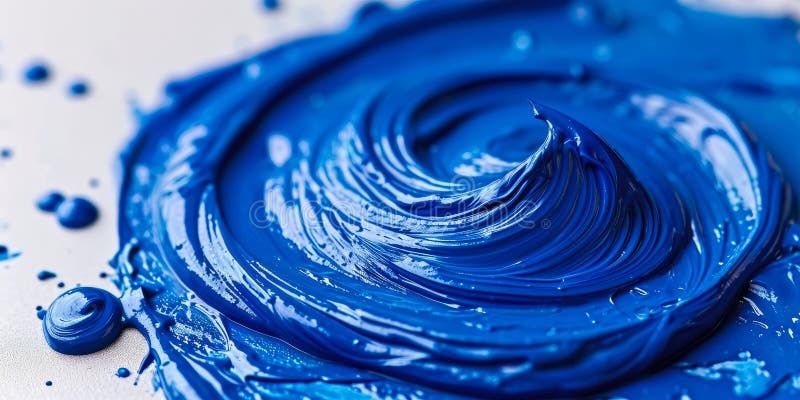 A Vibrant Burst of Royal Blue Pigment Stock Image - Image of palette ...