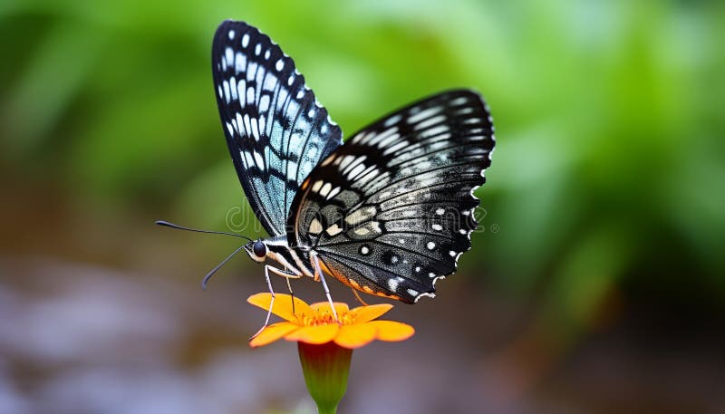 Vibrant Butterfly in Nature, Flying with Elegance Generated by AI Stock ...