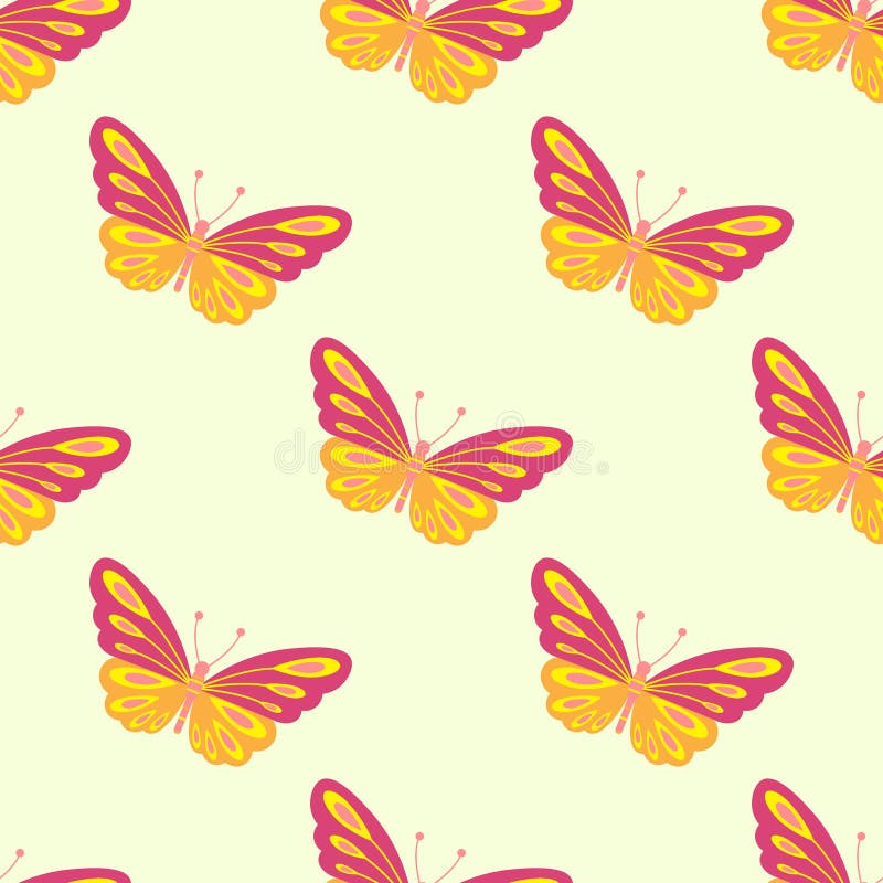 Vibrant Butterfly Seamless Repeat Pattern Stock Illustration ...