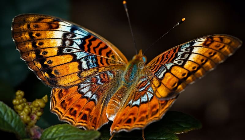 Vibrant Butterfly Wing Displays Natural Beauty and Elegance Generated ...