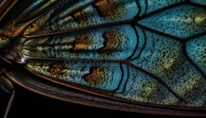 Vibrant Butterfly Wing, Multi Colored, Close Up Beauty Generated by AI ...