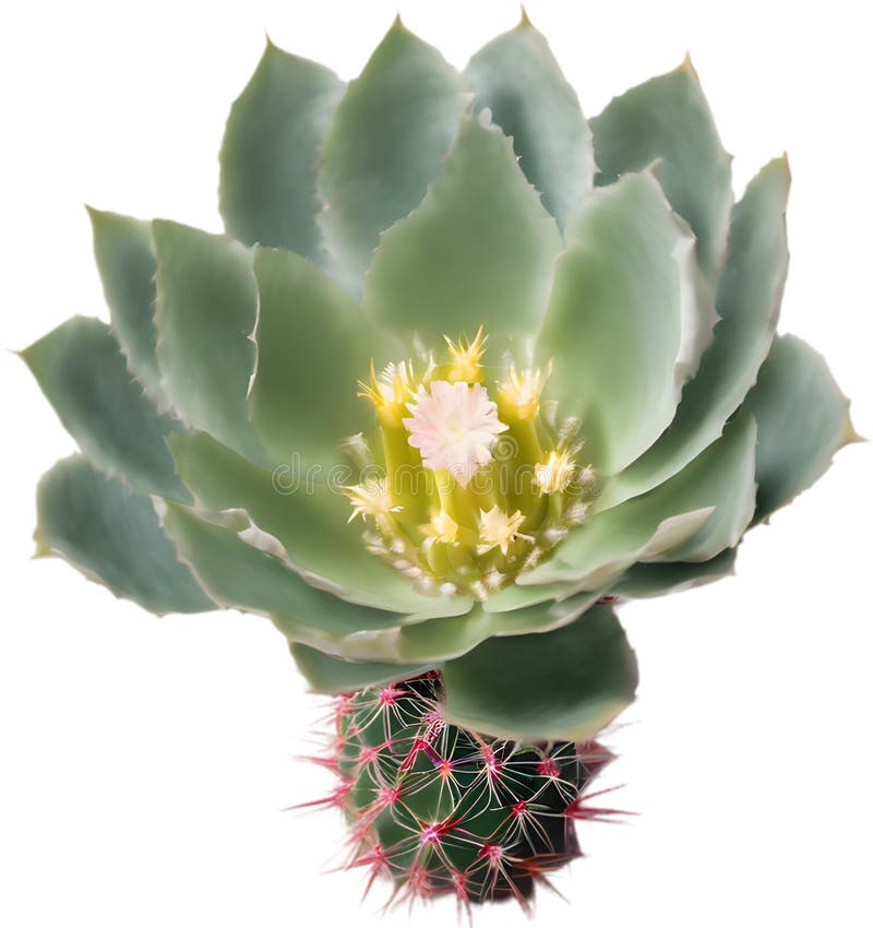 A Vibrant Cactus Flower in Full Bloom. Stock Photo - Illustration of ...