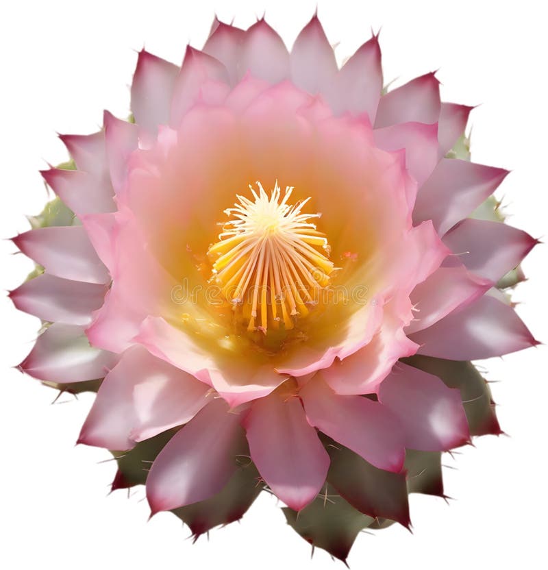 A Vibrant Cactus Flower in Full Bloom. Stock Image - Illustration of ...