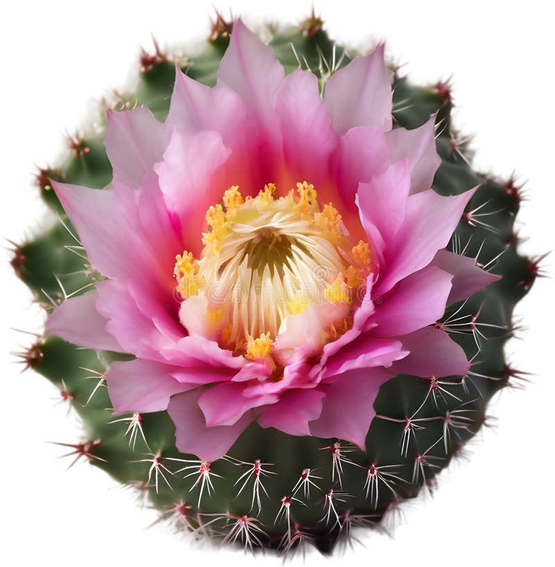 A Vibrant Cactus Flower in Full Bloom. Stock Image - Illustration of ...