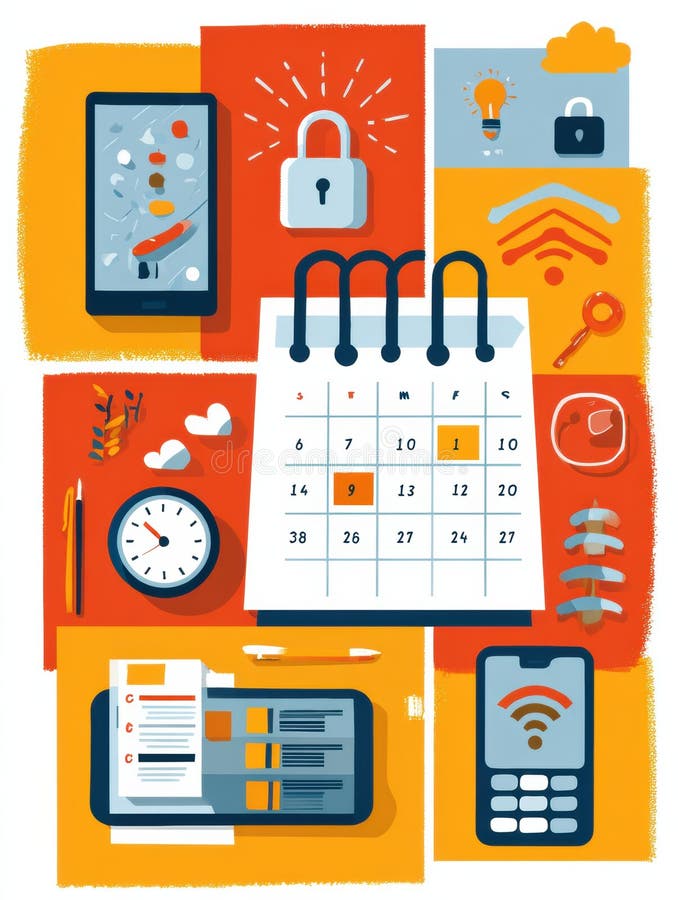 Daily Cyber Safety Habits Calendar Infographic Promoting Effective ...
