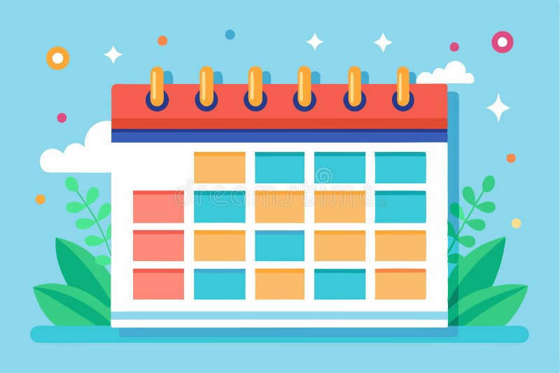 A Vibrant Calendar Template Set Designed for Planning Monthly ...