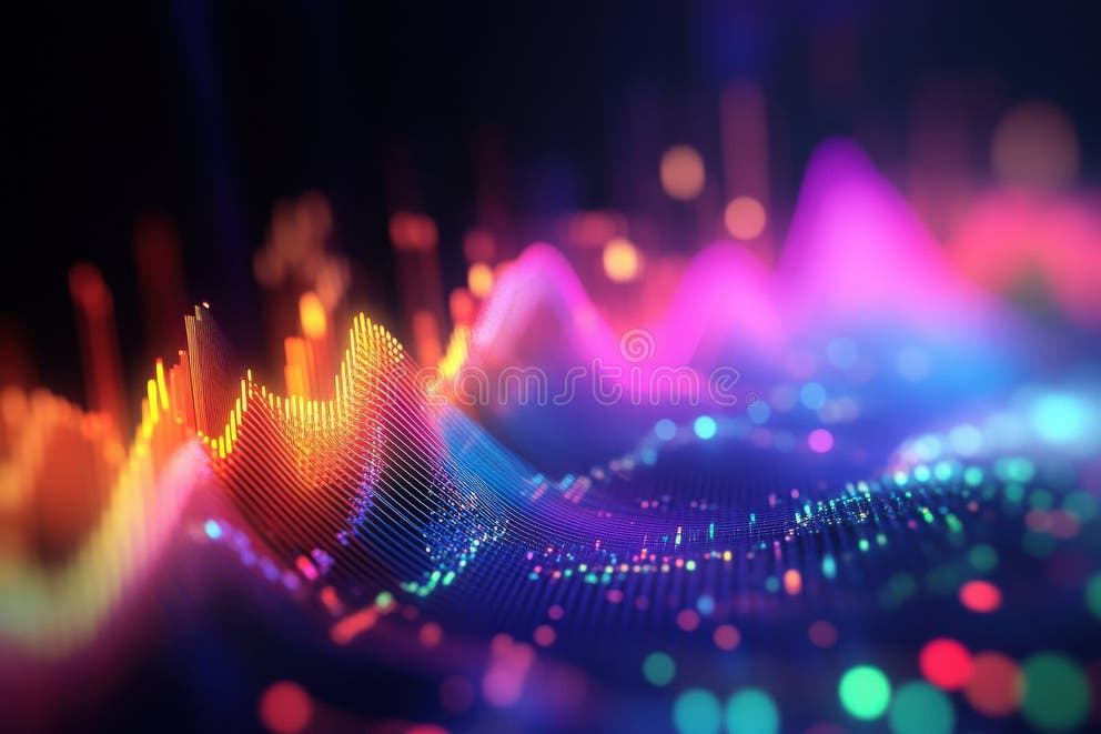 Vibrant Candlestick Chart with Dynamic Color Patterns, Financial ...