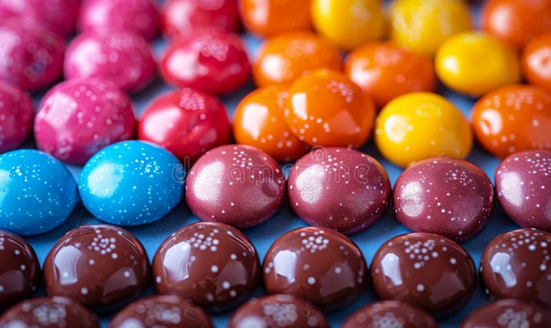Vibrant Candy-coated Chocolates Stock Photo - Image of small, bright ...