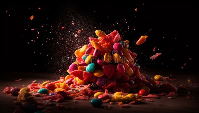 Vibrant Candy Explosion a Gourmet Dessert Gift of Sweet Indulgence ...