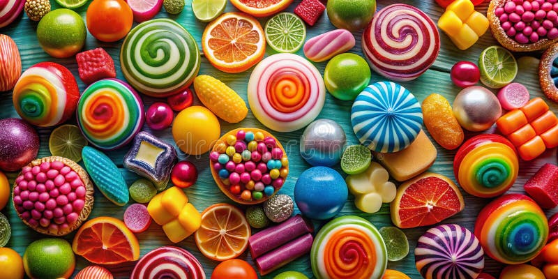 Vibrant Candy Medley a Colorful Pattern Perfect for Food Blogs ...