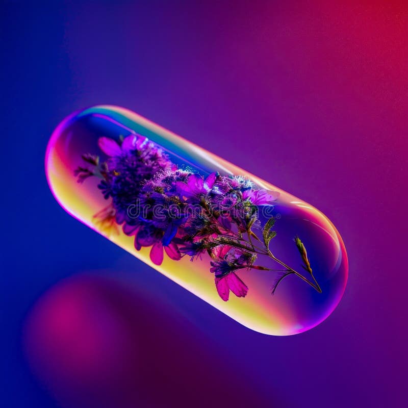 Vibrant Capsule of Nature Essence. Generative Ai Stock Illustration ...