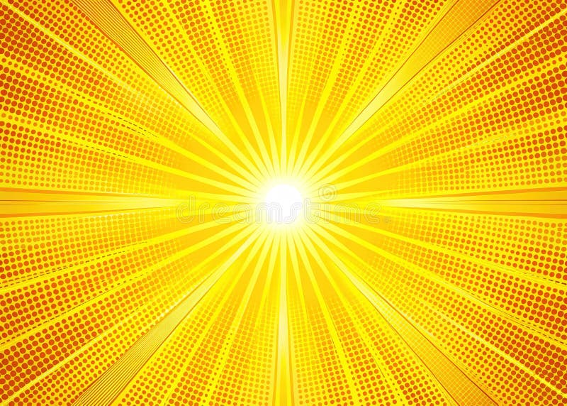 Dynamic Abstract Sunny Radiance a Colorful Halftone Comic Background ...