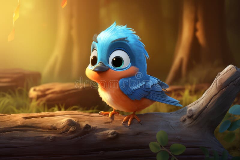 Vibrant and Captivating Cartoon Bird Illustration for Engaging Designs ...