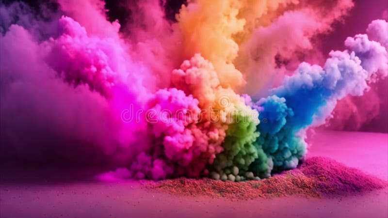 Rainbow Smoke Explosion stock footage. Video of sparkling - 335787908