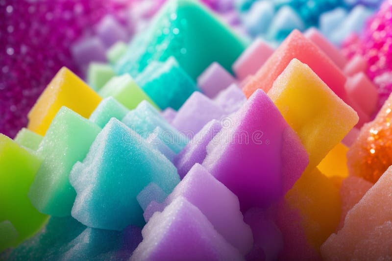 A Vibrant Capture of Sugar Crystals in High Contrast.AI Generated Stock ...