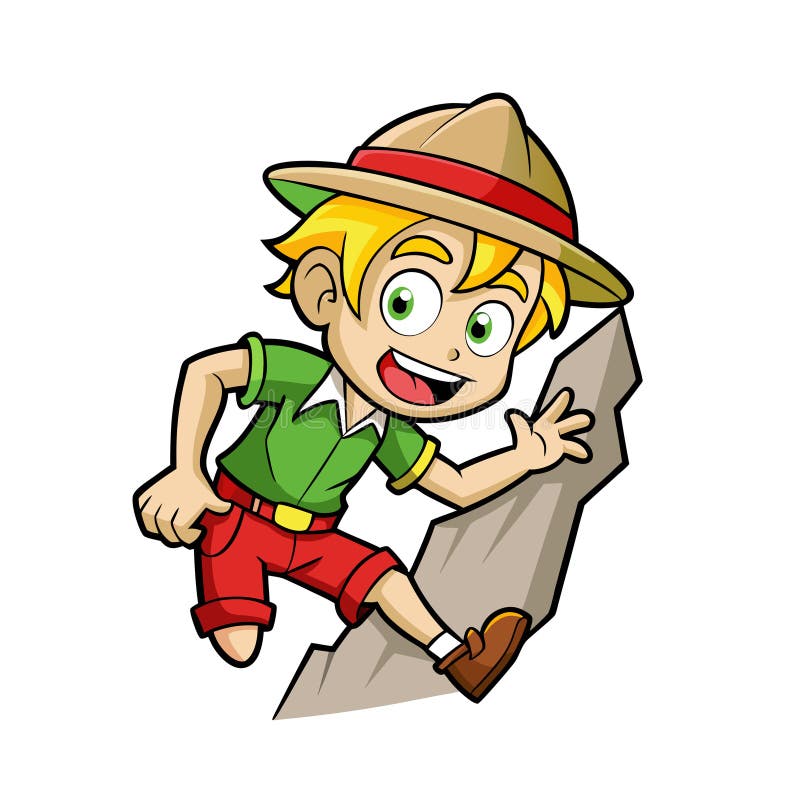 Vibrant Cartoon Boy with Adventure Stock Vector - Illustration of ...