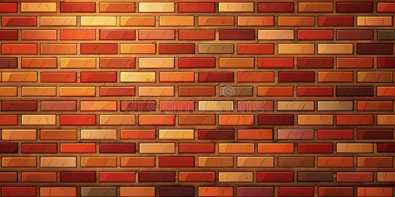 Vibrant Cartoon Brick Wall Background with Ample Space for Creative ...