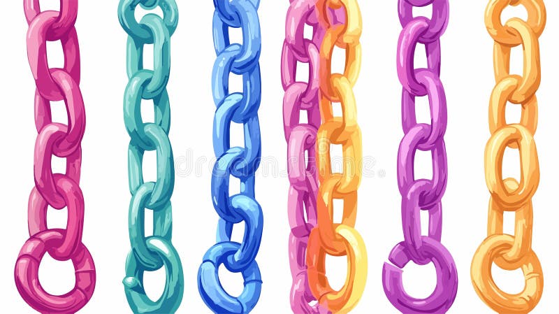 Vibrant Cartoon Chain Vector Artwork for Professional Projects Stock ...