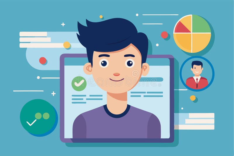 A Vibrant Cartoon Character Showcases a Customizable Profile Setup with ...