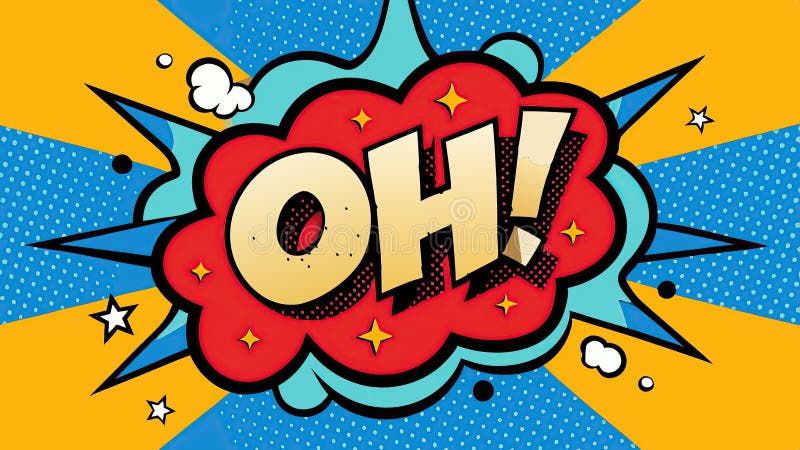 Vibrant Cartoon Comic Book Background with Expressive Text and Patterns ...