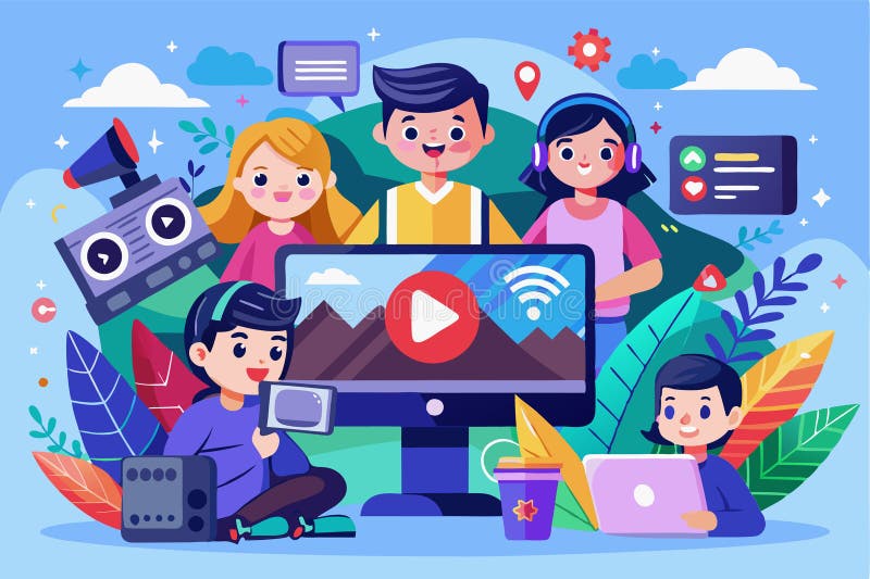 Customizable Streaming Experiences Stock Illustrations – 7 Customizable ...