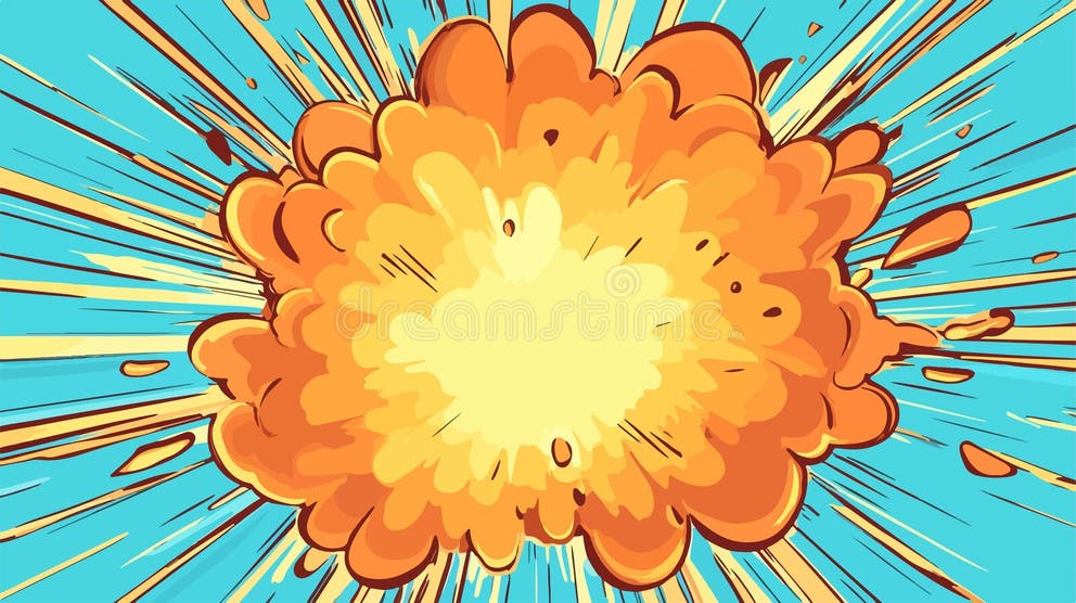 Vibrant Cartoon Explosion Vector Illustration for Creative Projects ...