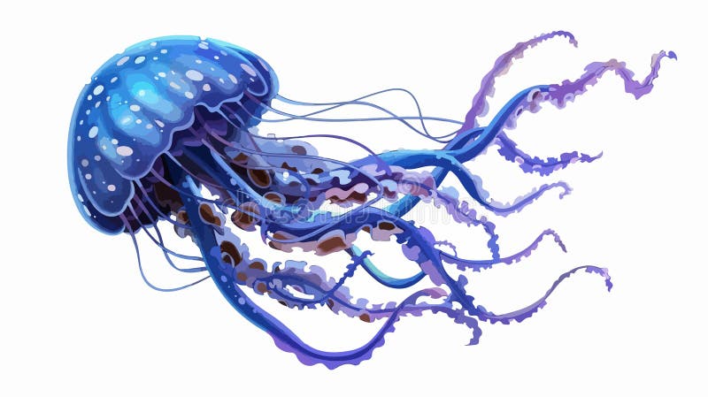 Vibrant Cartoon Jellyfish Vector Illustration for Design Projects Stock ...