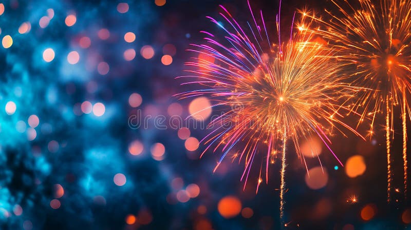 Vibrant Celebratory Explosions Create a Captivating and Mesmerizing ...