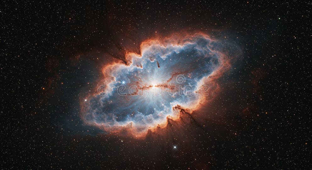 A Vibrant Celestial Scene Featuring a Nebula with a Bright, Cloud-like ...