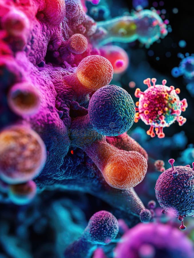 Vibrant Cellular Scene stock photo. Image of cells, prokaryotes - 364251508