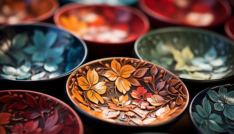Vibrant Ceramic Bowl Collection Showcases Ornate Floral Patterns and ...