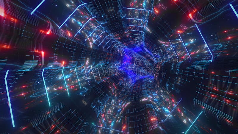 Vibrant CG Animation Journey Stock Video - Video of infinity, scifi ...