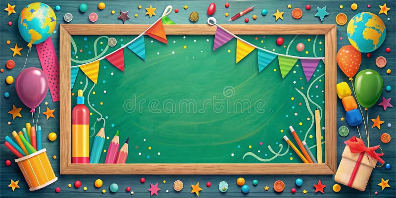 Vibrant Chalkboard Design Celebrates Teachers Day with Ample Space for ...