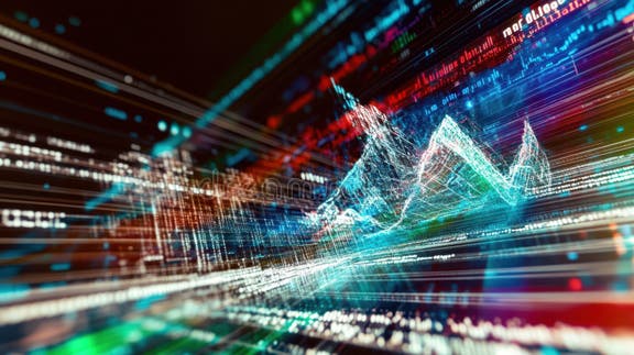 Vibrant Chaos of Digital Distortion and Pixel Fragments in Abstract ...