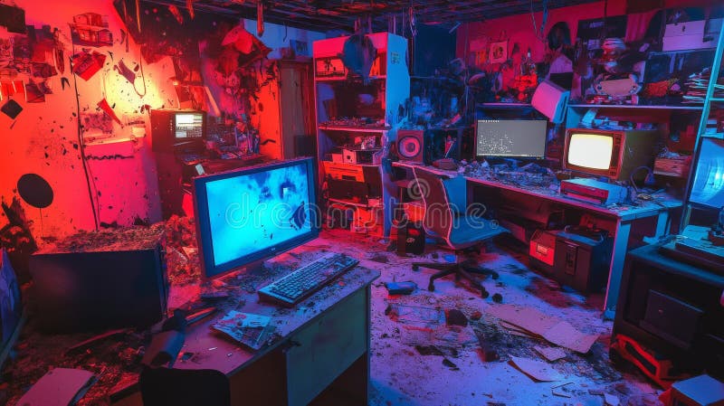 Vibrant Chaos Unveiled in a Disordered Computer Room Environment Stock ...