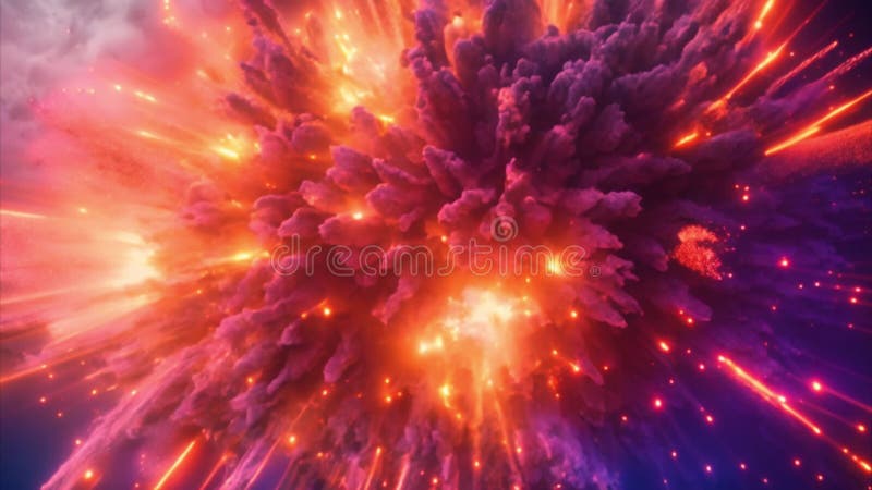 A Powerful Explosion of Color and Light Stock Footage - Video of vivid ...