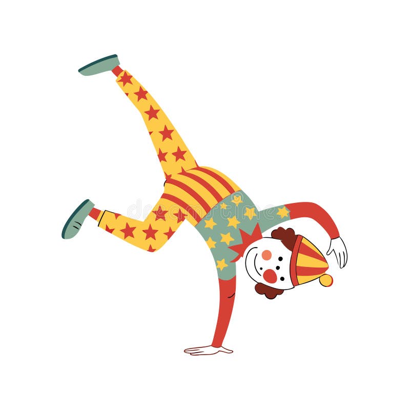 Vibrant Cartoon Circus Performer Character Design Stock Vector ...