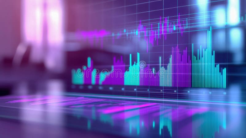 A Vibrant Chart Displaying Market Fluctuations and Financial Data ...