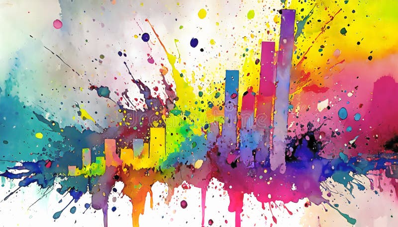 Vibrant chart stock illustration. Illustration of splatter - 311855171