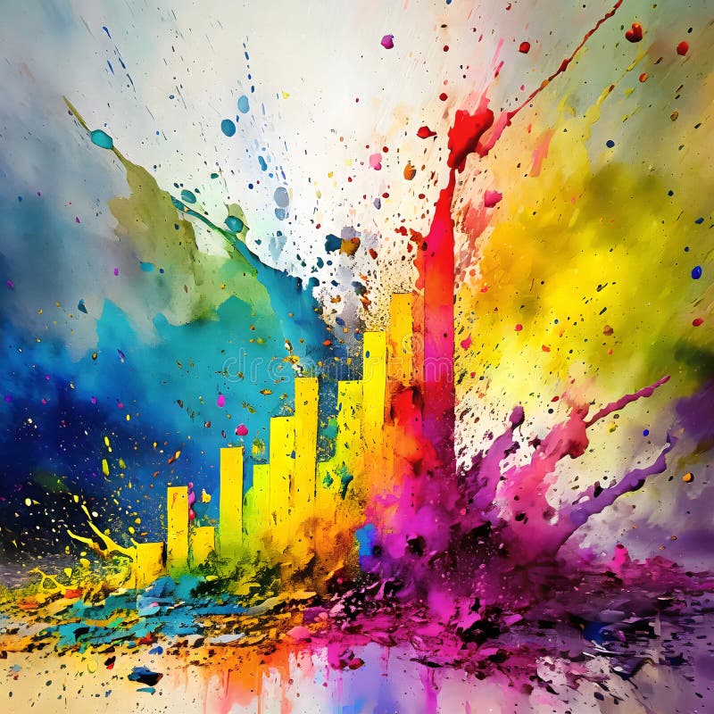 Vibrant chart stock illustration. Illustration of generated - 313638843