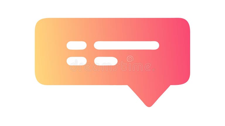 Vibrant Chat Bubble Icon for Messaging and Communication Apps, Vector ...