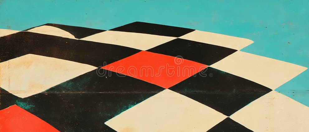 Vibrant Checkerboard Pattern Creating a Dynamic Visual Effect with ...