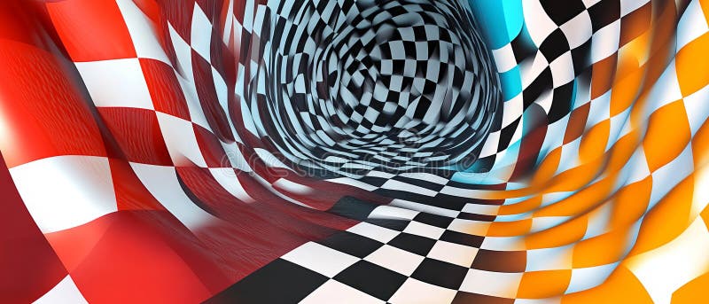 Vibrant Checkerboard Patterns Create a Sense of Depth and Movement in ...