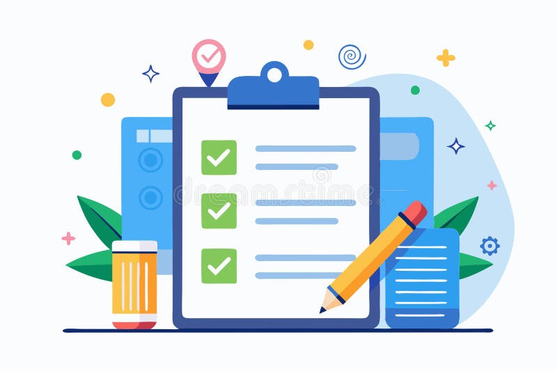 A Vibrant Checklist for Personal Goals is Illustrated with Checkmarks ...