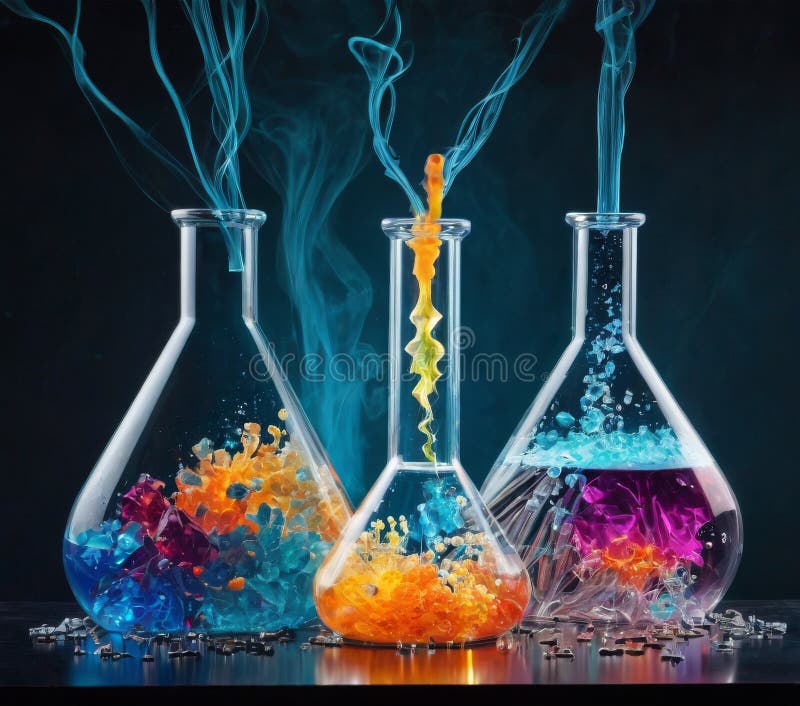 Vibrant Chemical Reaction Display Stock Image - Image of science ...