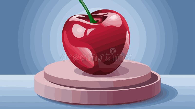 Vibrant Cherry on Display: a Striking Vector Illustration Stock ...