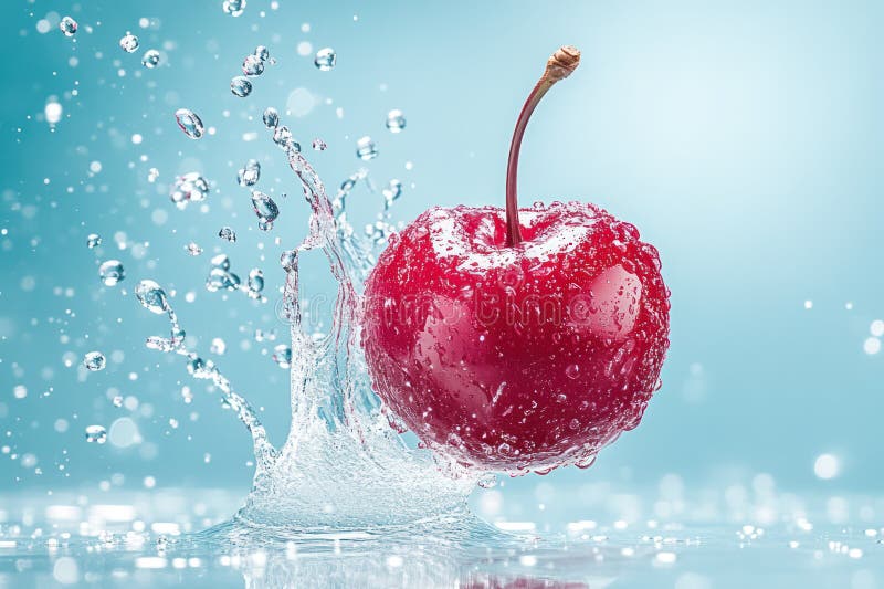 Vibrant Cherry Waterfall Splash Creating Liquid Explosion Stock ...