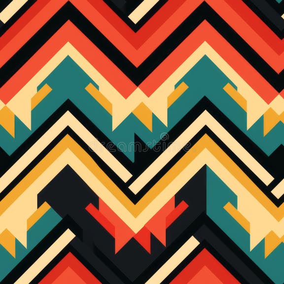 Vibrant Chevron Pattern with Futurist Dynamism Stock Illustration ...