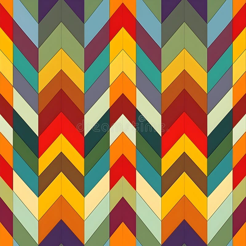 A Vibrant Chevron Pattern with Various Colors Creating a Dynamic Visual ...