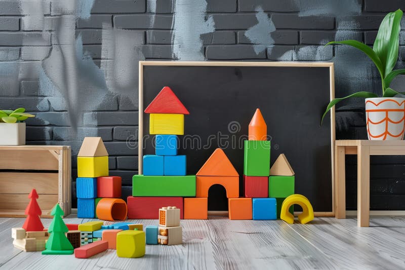 Vibrant Children S Play Space with Colorful Educational Blocks and ...